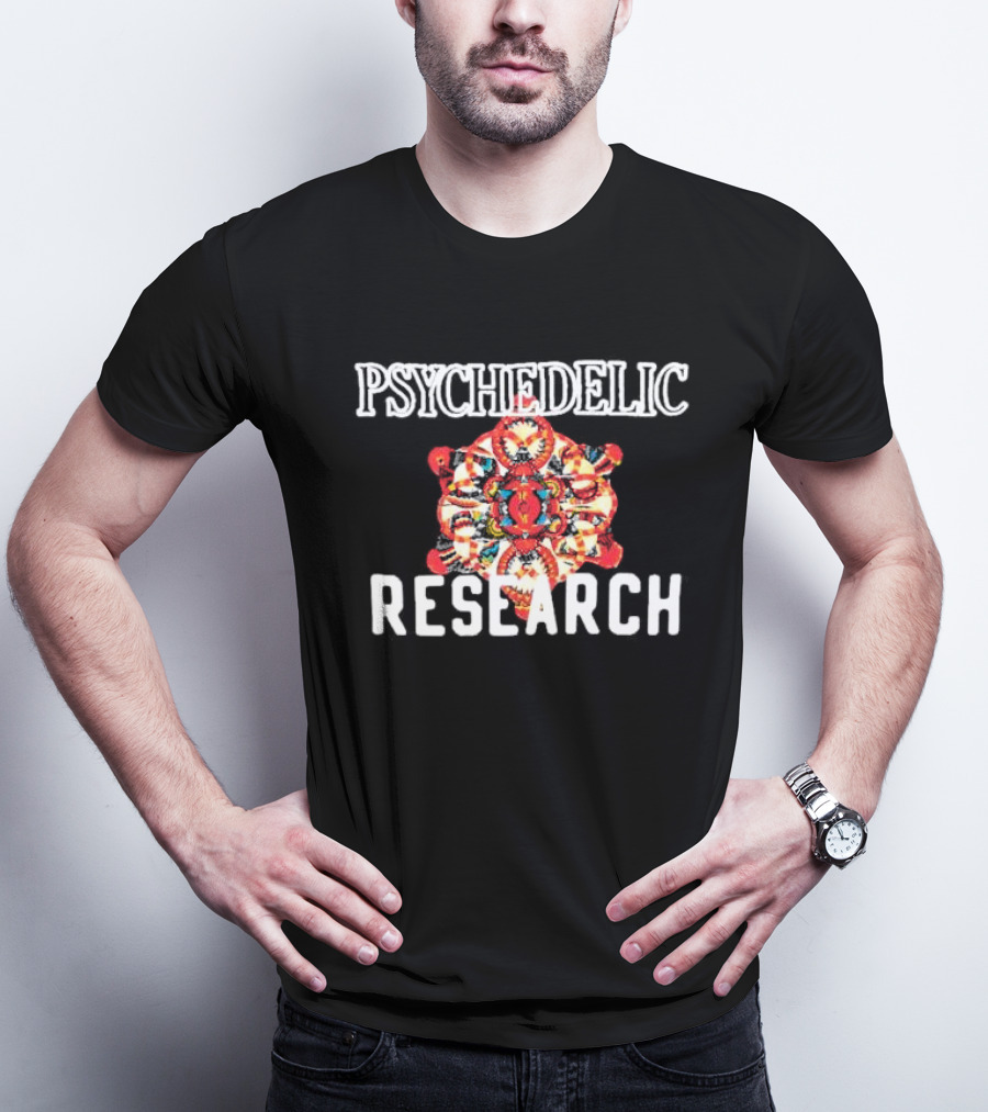 PSYCHEDELIC RESEARCH Colorful Mandala T-Shirt