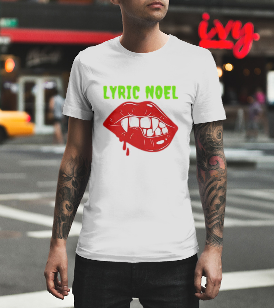 Lyric Noel Cry Little Sister Vampire Fangs Dripping Blood T-Shirt