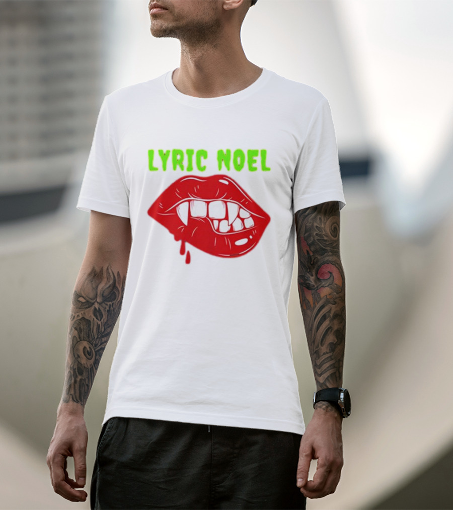 Lyric Noel Cry Little Sister Vampire Fangs Dripping Blood T-Shirt