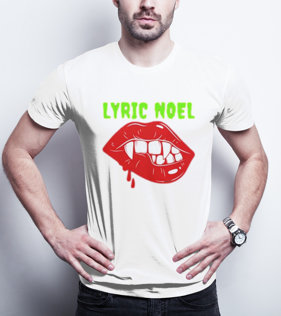 Lyric Noel Cry Little Sister Vampire Fangs Dripping Blood T-Shirt