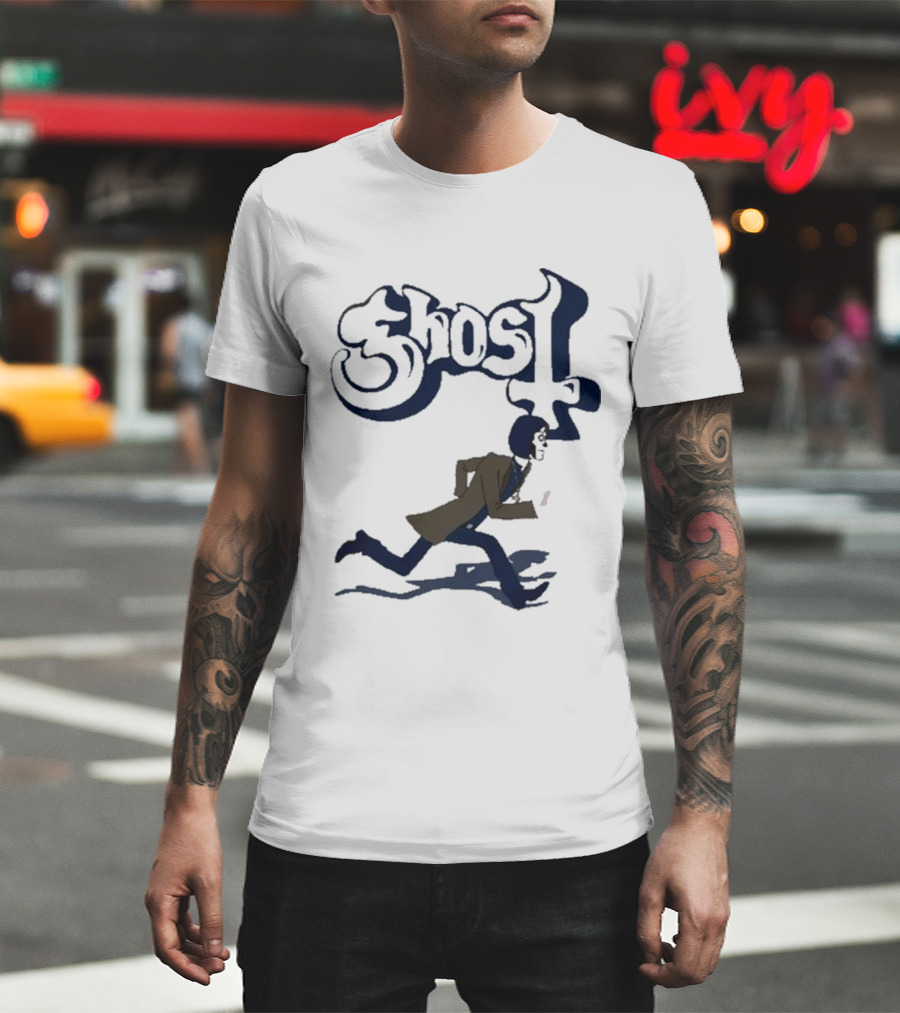 Ghost Band Retro Running Figure T-Shirt