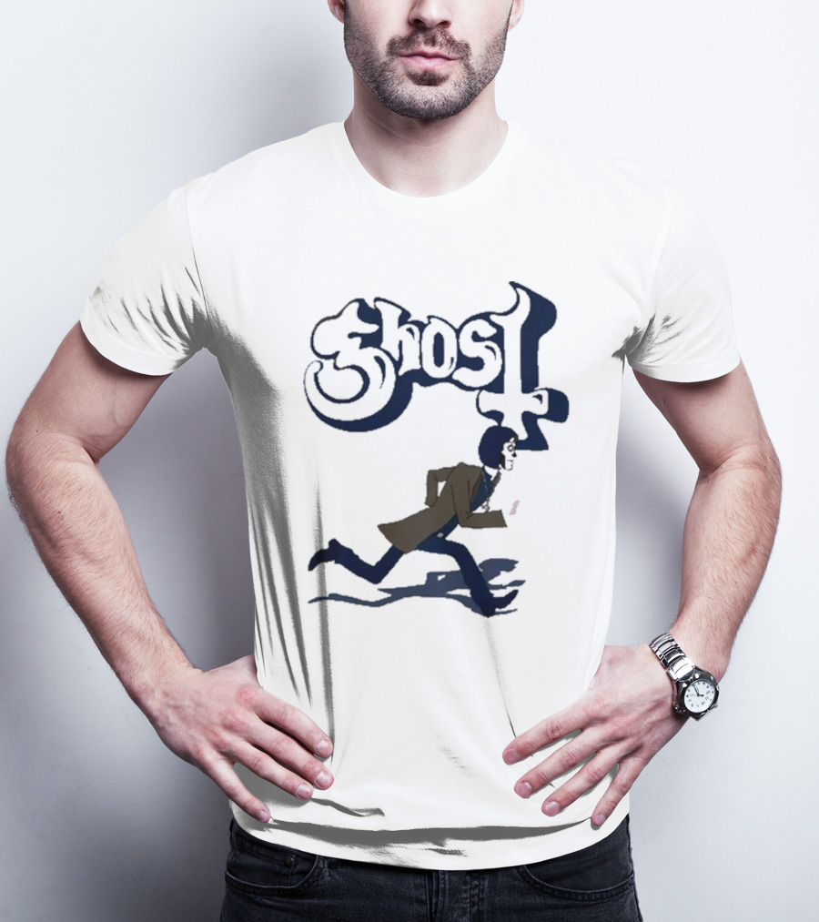 Ghost Band Retro Running Figure T-Shirt