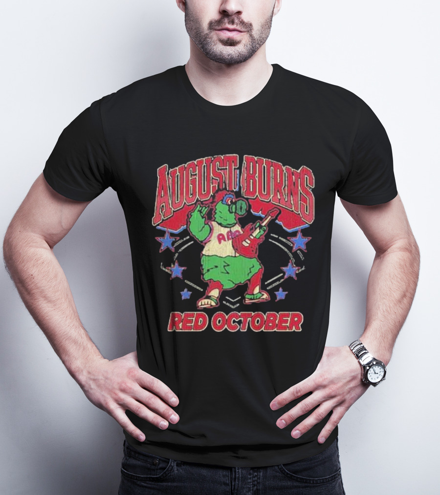 August Burns Red October Mascot Playing Guitar Stars T-Shirt
