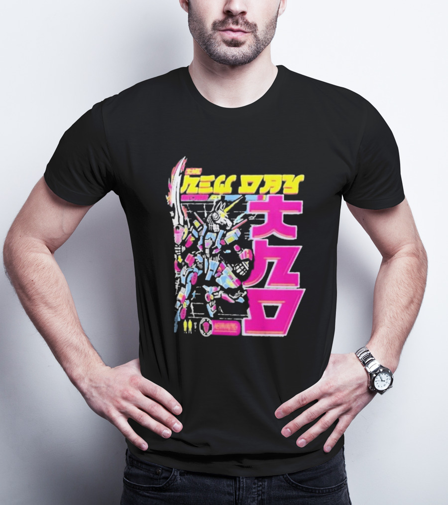 New Day Xaiver Woods Cyber Bunny Robot In Mecha T-Shirt