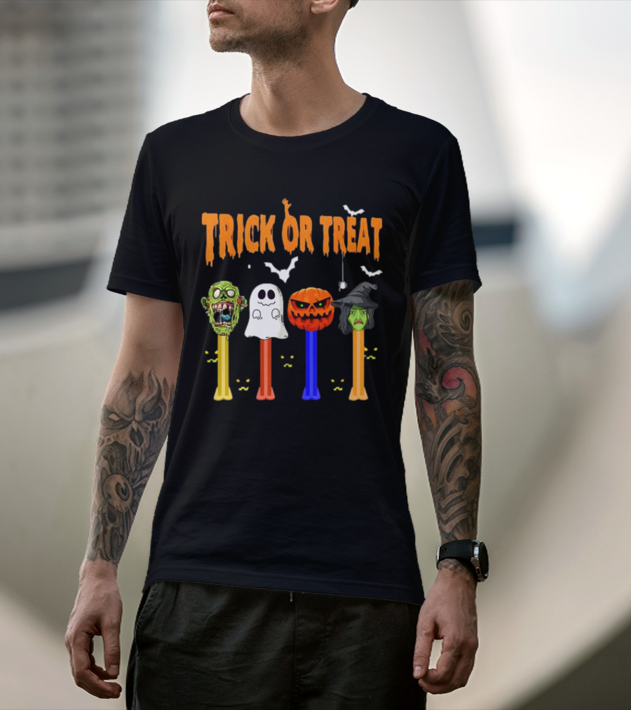 Trick Or Treat Zombie Ghost Pumpkin Witch Dispensers T-Shirt