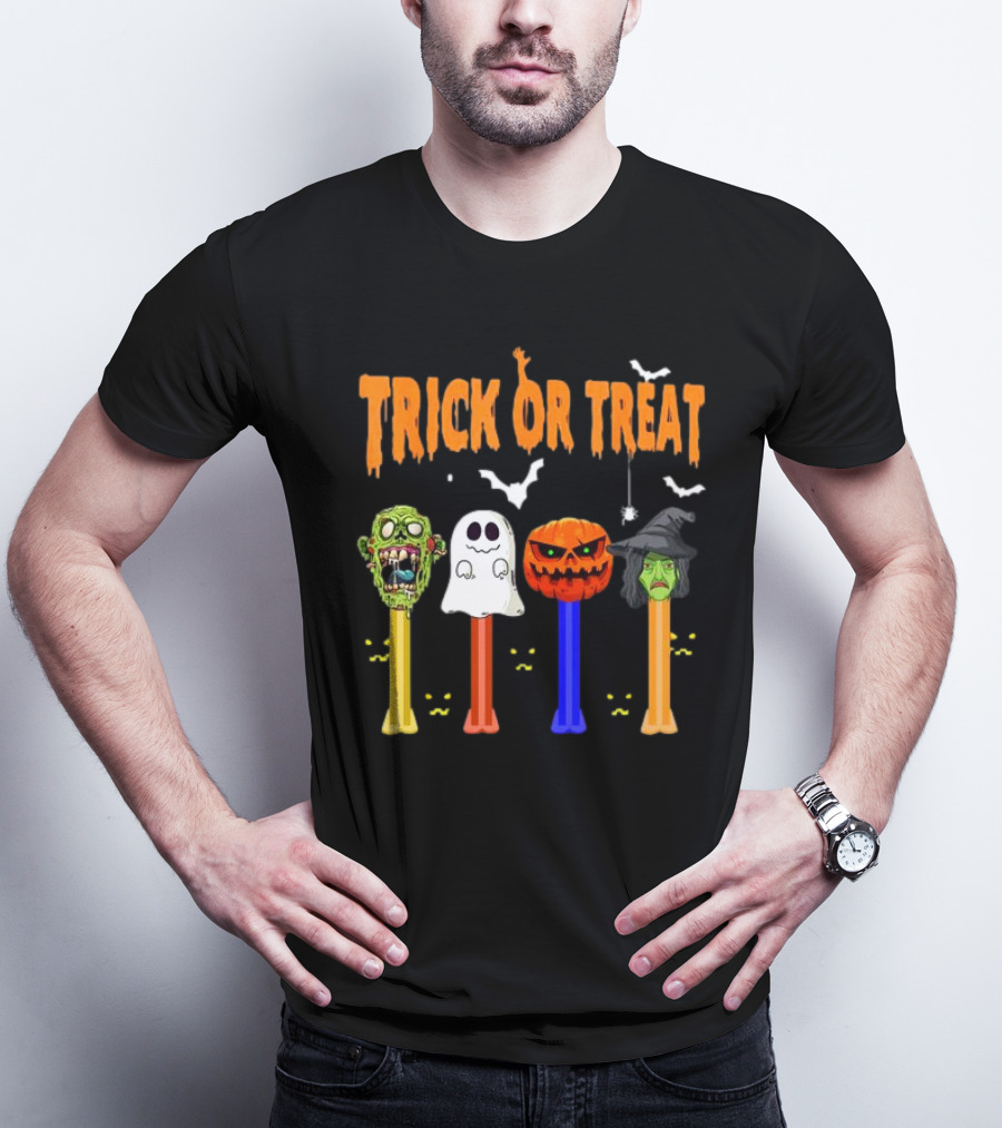Trick Or Treat Zombie Ghost Pumpkin Witch Dispensers T-Shirt