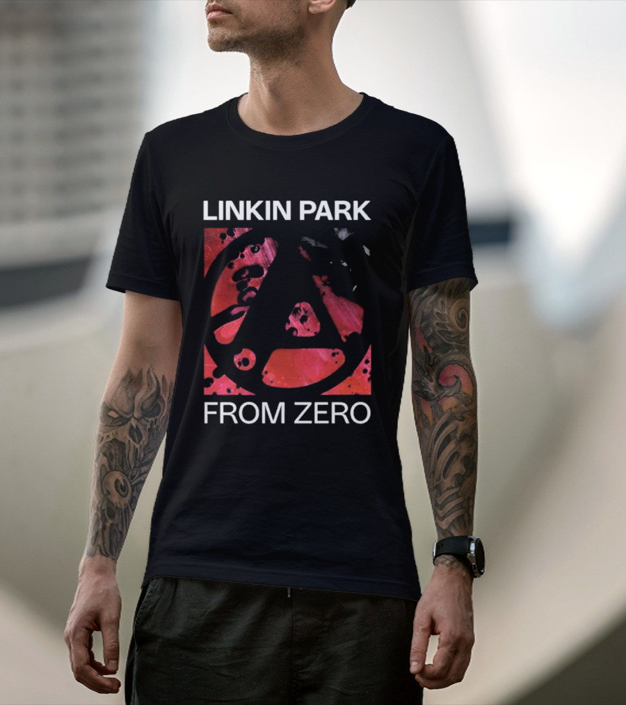 Linkin Park From Zero Texture Black Concert Red LP T-Shirt