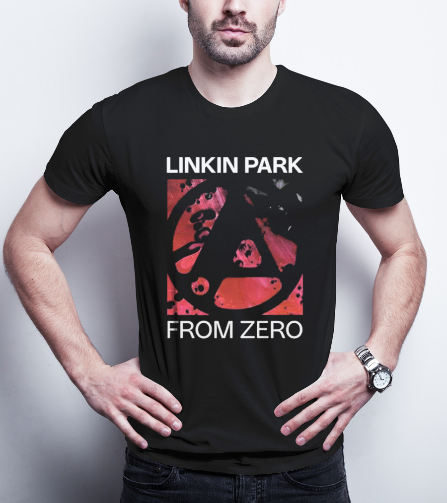 Linkin Park From Zero Texture Black Concert Red LP T-Shirt