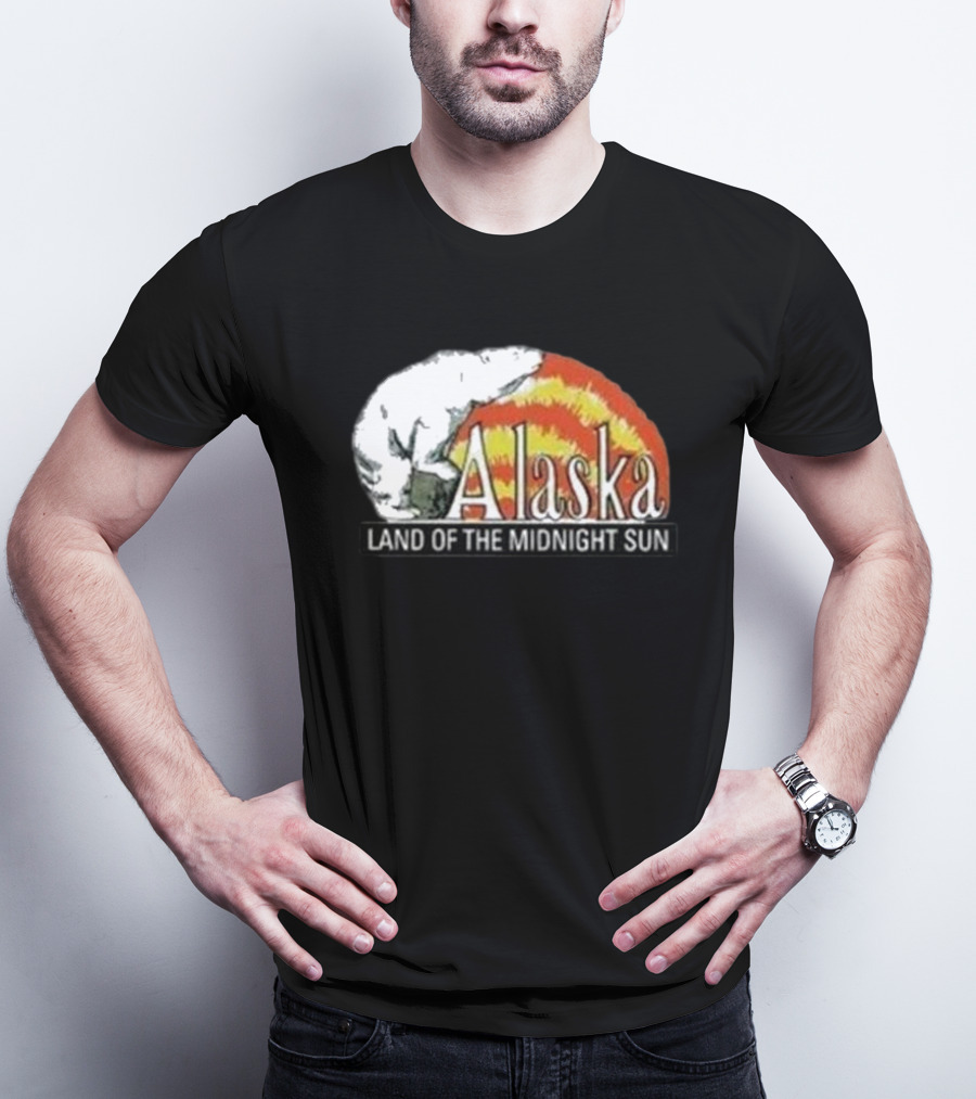 Alaska Land Of The Midnight Sun Polar Bear Arctic Anchorage Denali T-Shirt