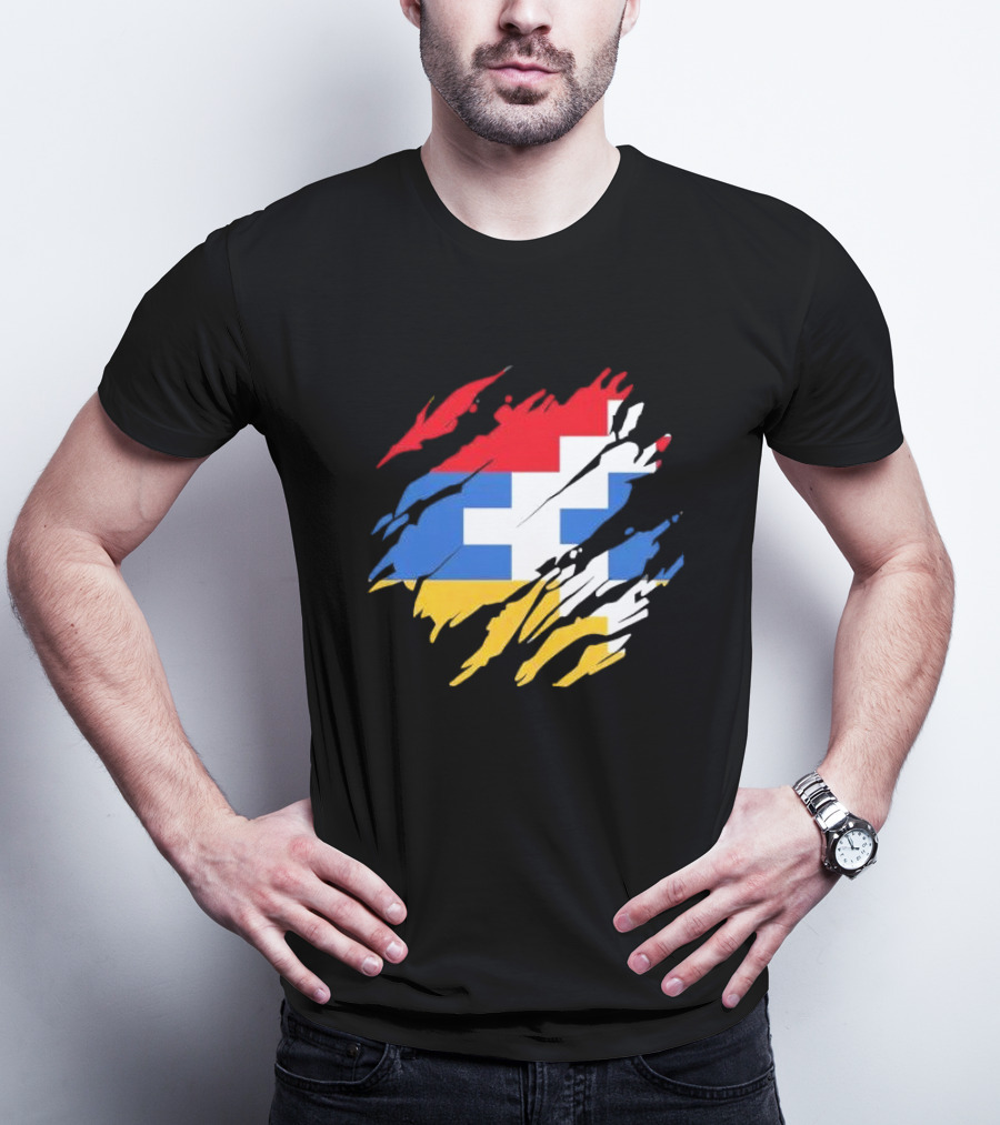 Nagorno-Karabakh Flag Ripped T-Shirt