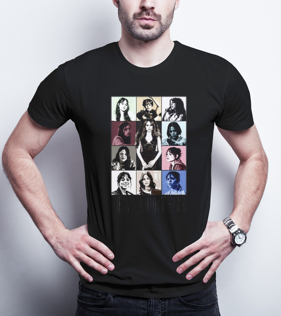 Fuzeprint Jenna Ortega Nine Eras Collage T-Shirt