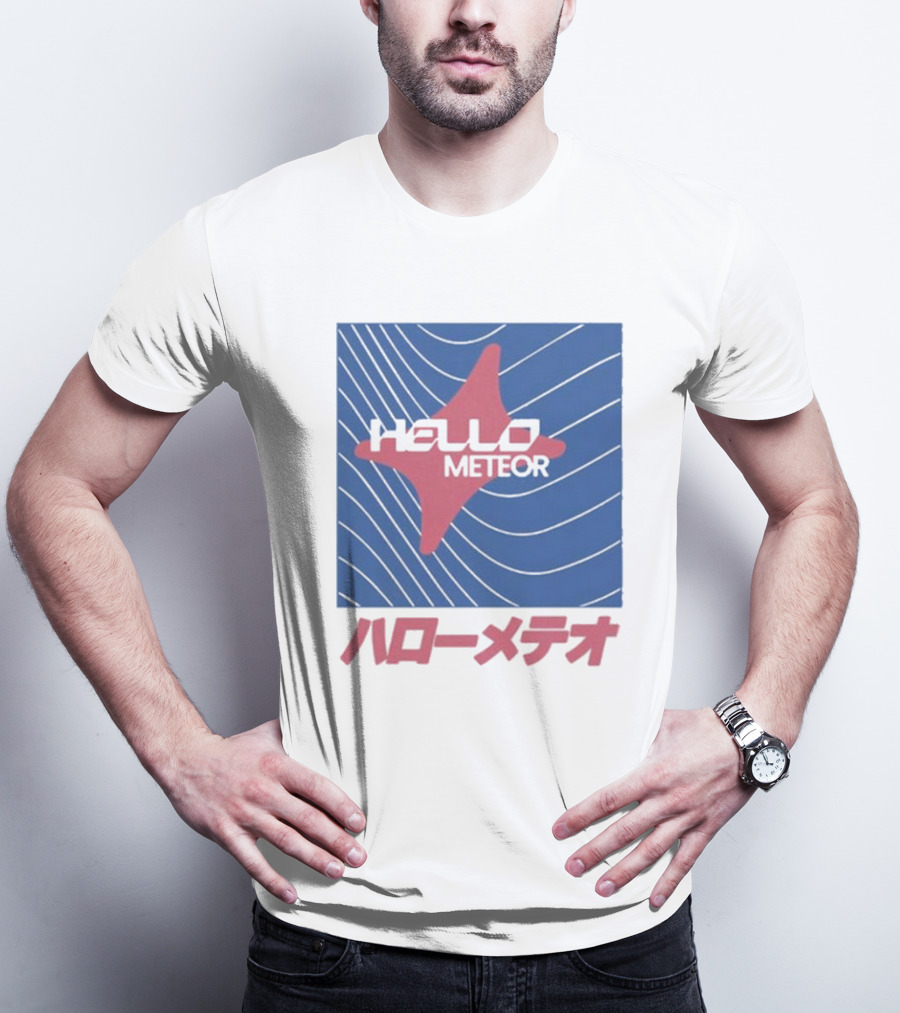 Hello Meteor ハローメテオ Grey Market Japan Wave T-Shirt