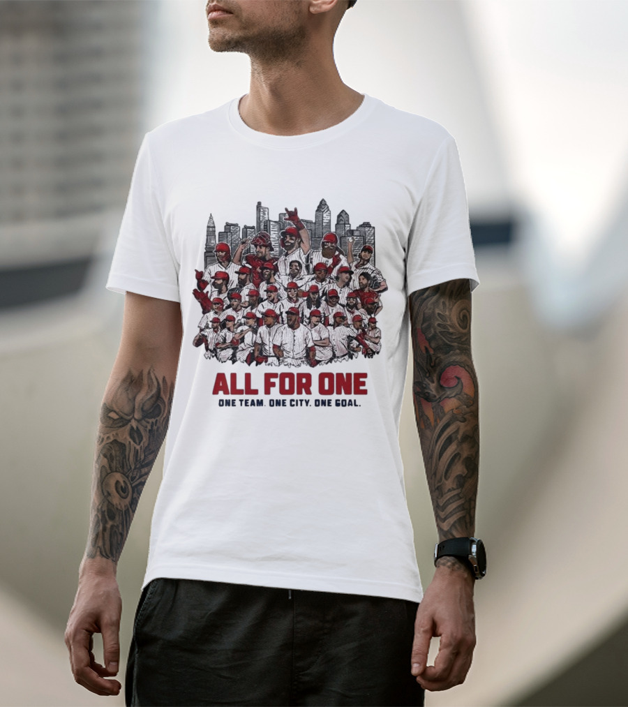 Phillies All For One Team City Goal Baseball Unity T-Shirt