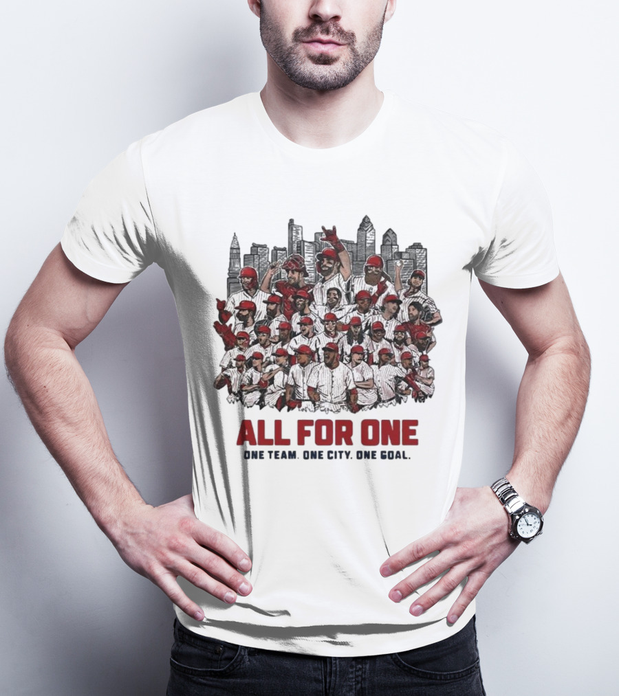 Phillies All For One Team City Goal Baseball Unity T-Shirt