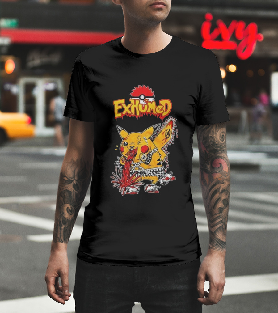 Exhumed Pukemon Darker Corners Parody Pokémon Mashup T-Shirt