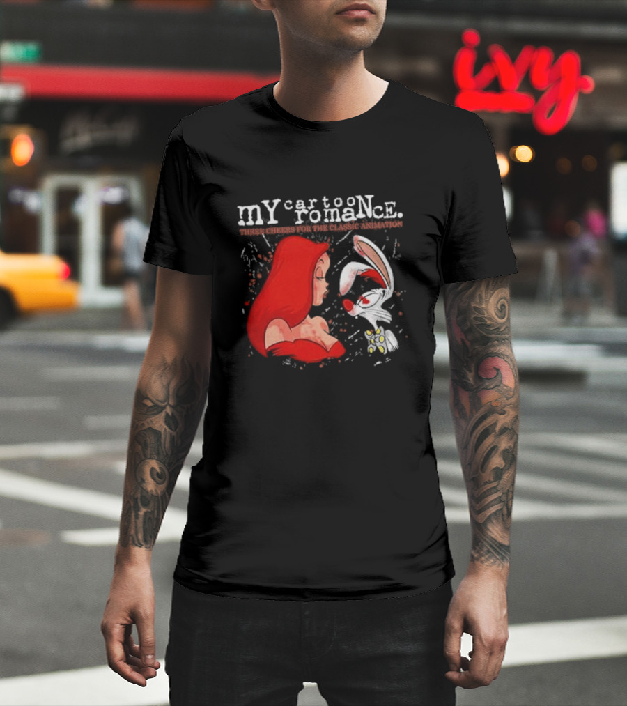My Cartoon Romance Three Cheers Classic Animation Jessica Rabbit Roger T-Shirt