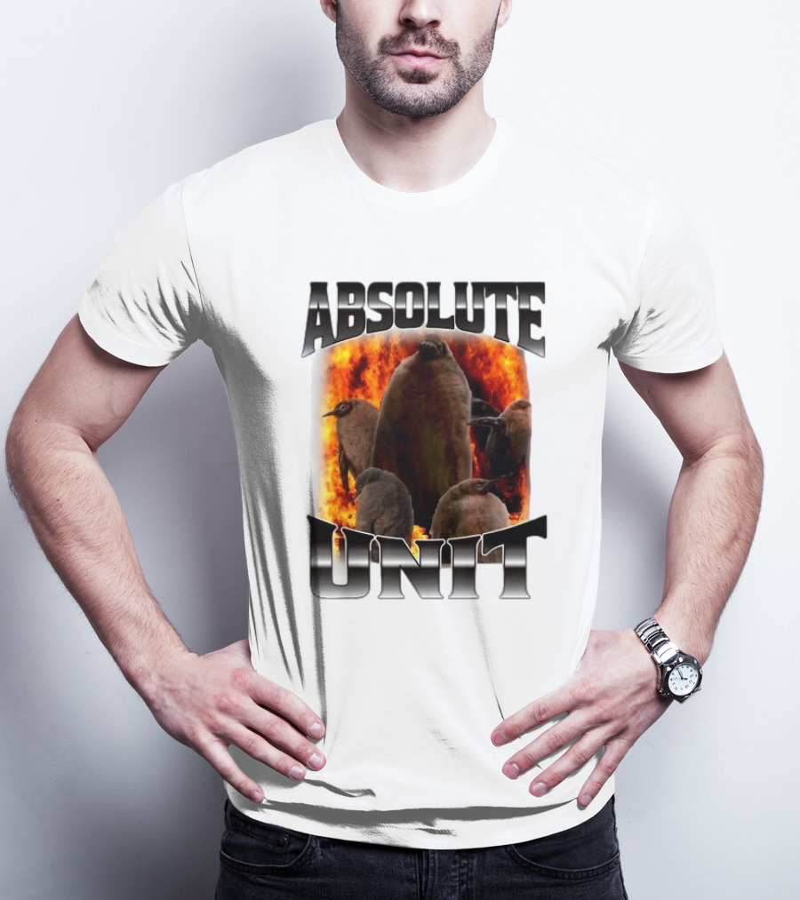 Absolute Unit Penguin Fire Bootleg Rap T-Shirt