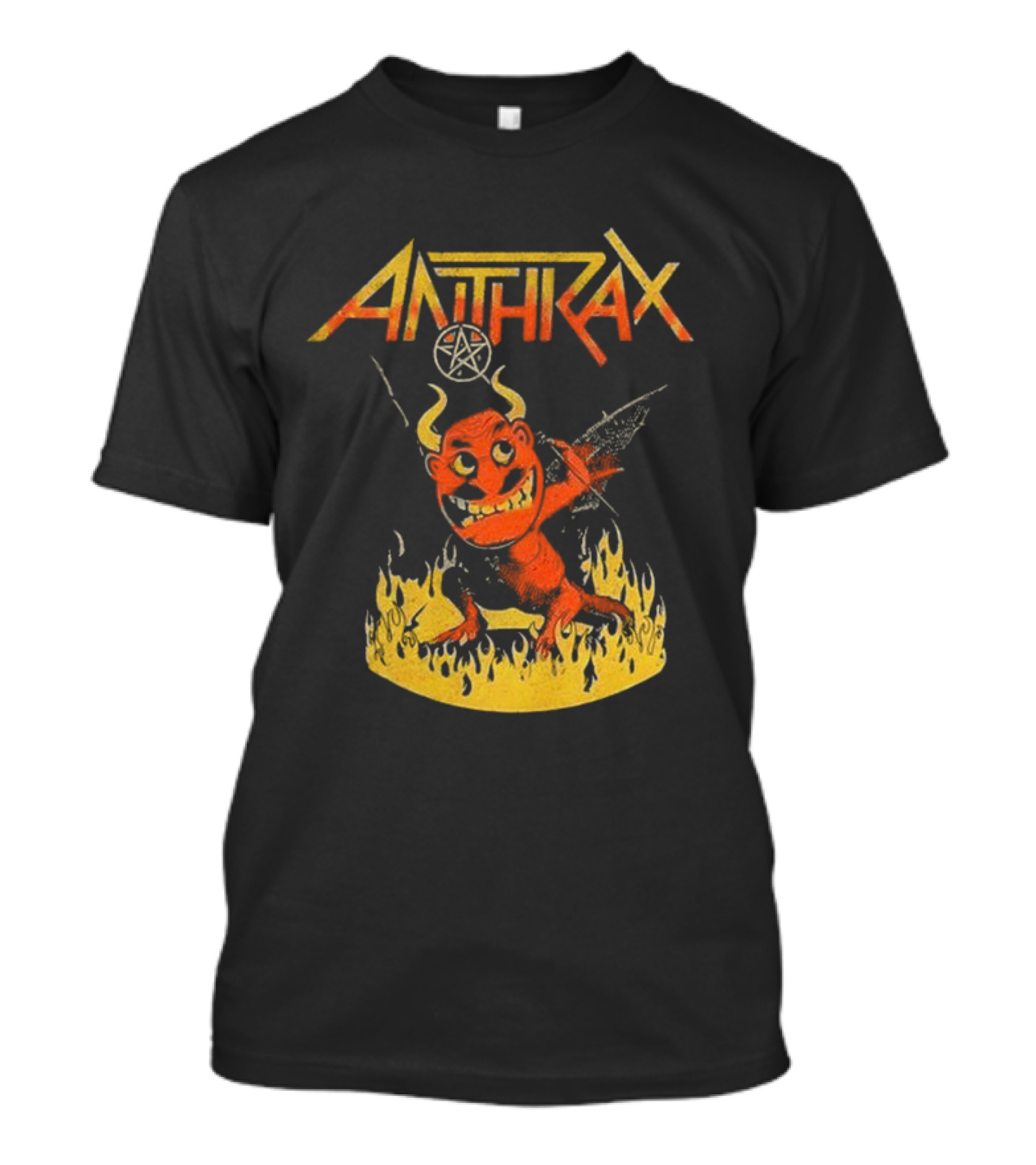 Anthrax Devil With Guitar In Flames T-Shirt