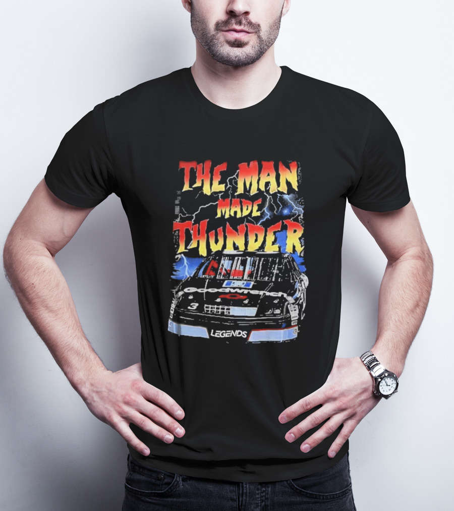 Dale Earnhardt 3 The Man Made Thunder Legends T-Shirt