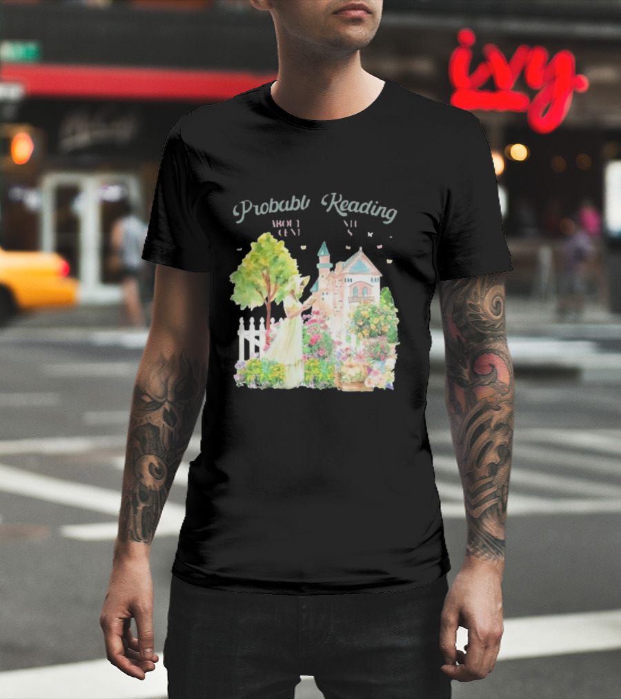 Opal And June Probably Reading About Dukes Victorian Garden Scene T-Shirt