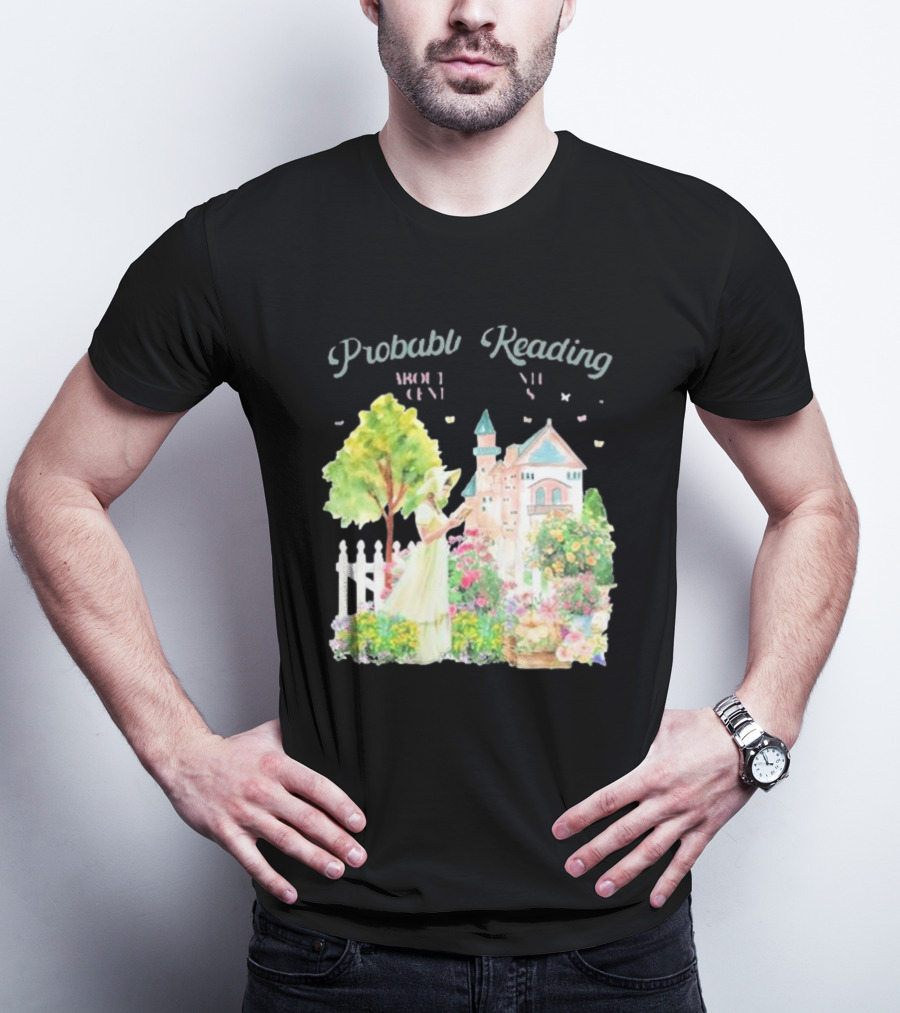 Opal And June Probably Reading About Dukes Victorian Garden Scene T-Shirt