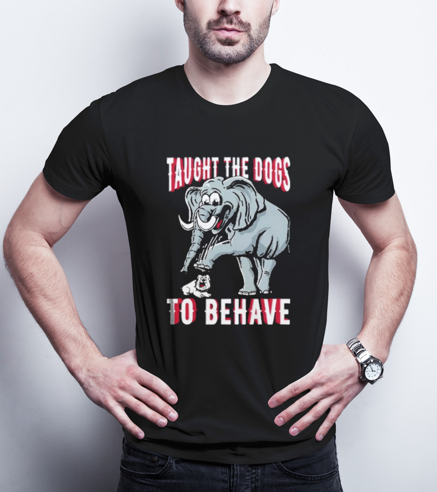 Taught The Dogs To Behave Elephant Pun Humor T-Shirt