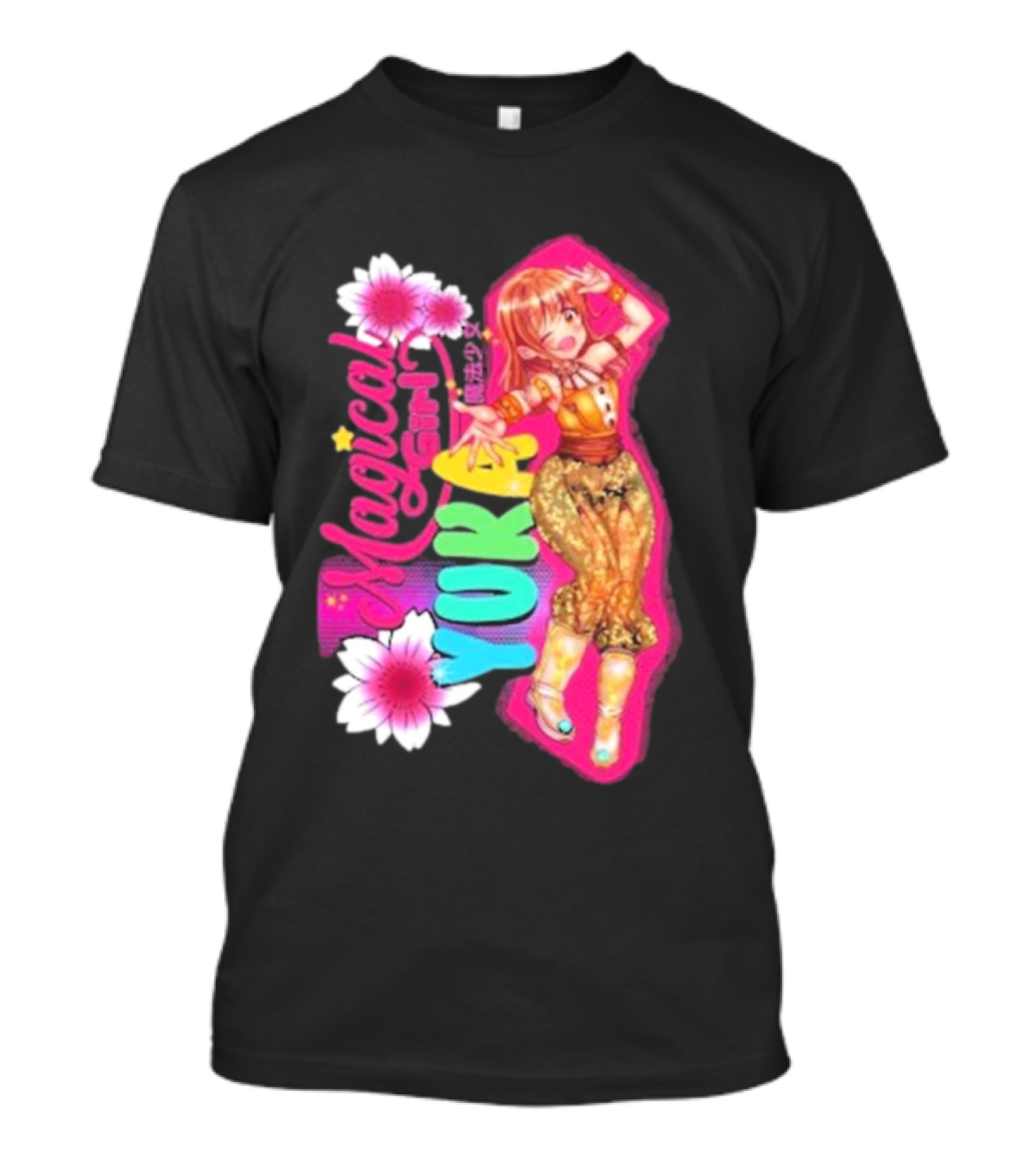 Magical Girl Yuka Sakazaki Vibrant Floral T-Shirt
