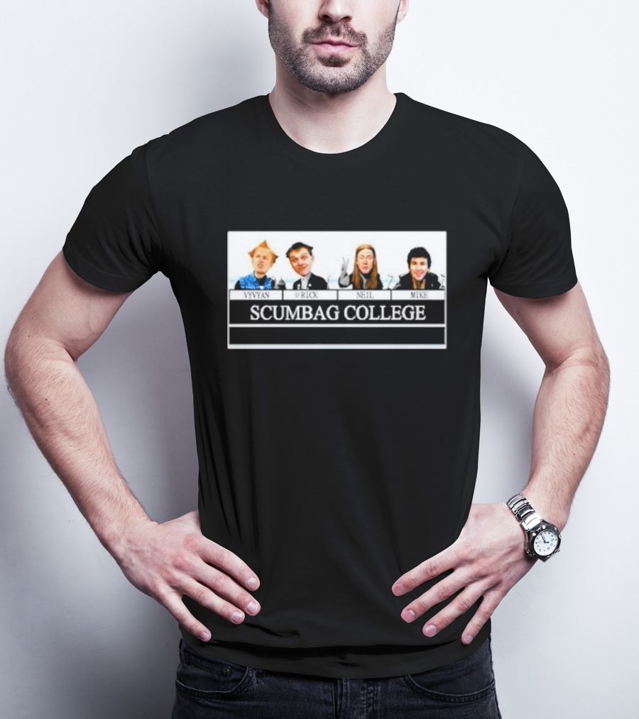 Tmcpoetry Vyvyan Prick Neil Mike Scumbag College The Young Ones Comedy Characters T-Shirt