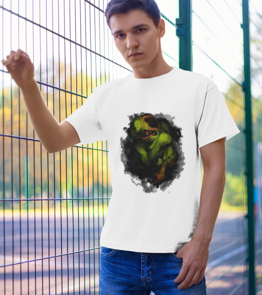 Binding Of Isaac Four Souls Pestilence Creepy Green Monster Card T-Shirt