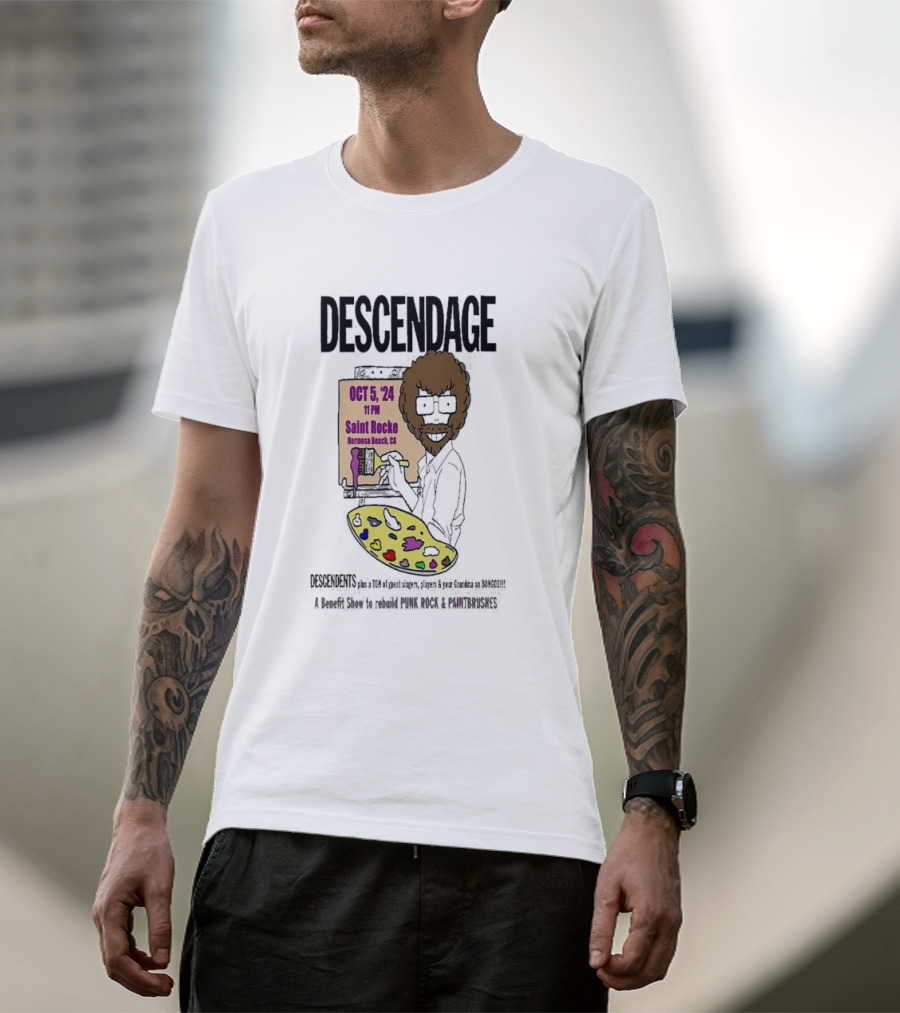 Descendage Featuring Descendents Plus Guest Singers At Saint Rocke Hermosa Beach Benefit For Punk Rock And Paintbrushes October 5 T-Shirt