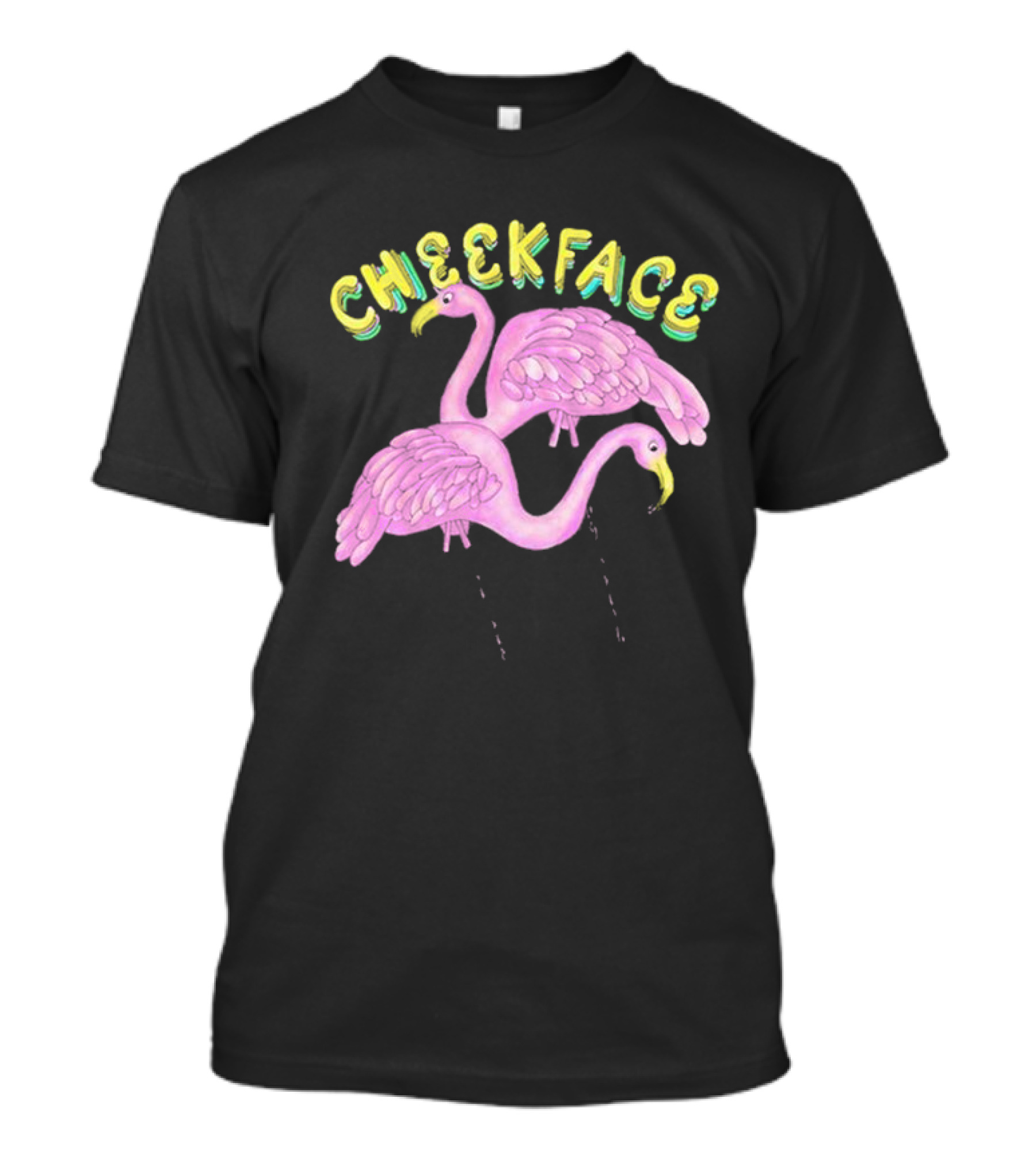 Cheekface Pink Flamingos T-Shirt