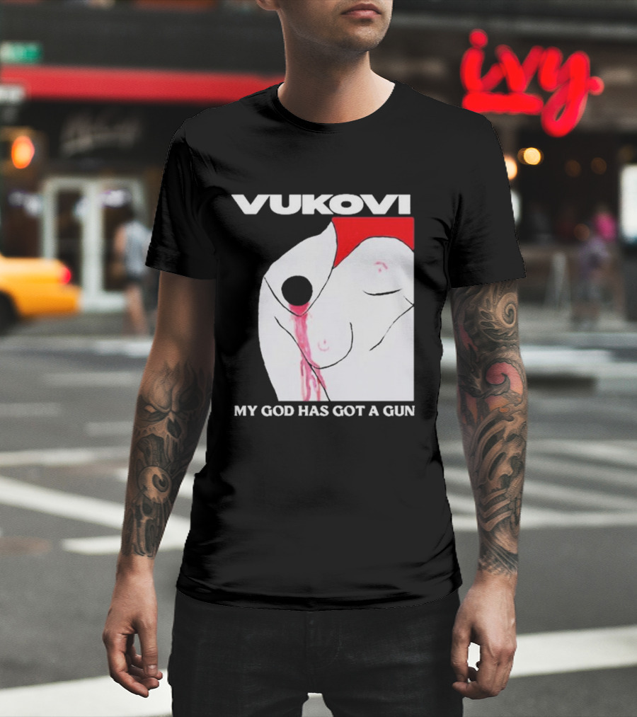 Vukovi My God Has Got A Gun Bold Graphic Concept T-Shirt