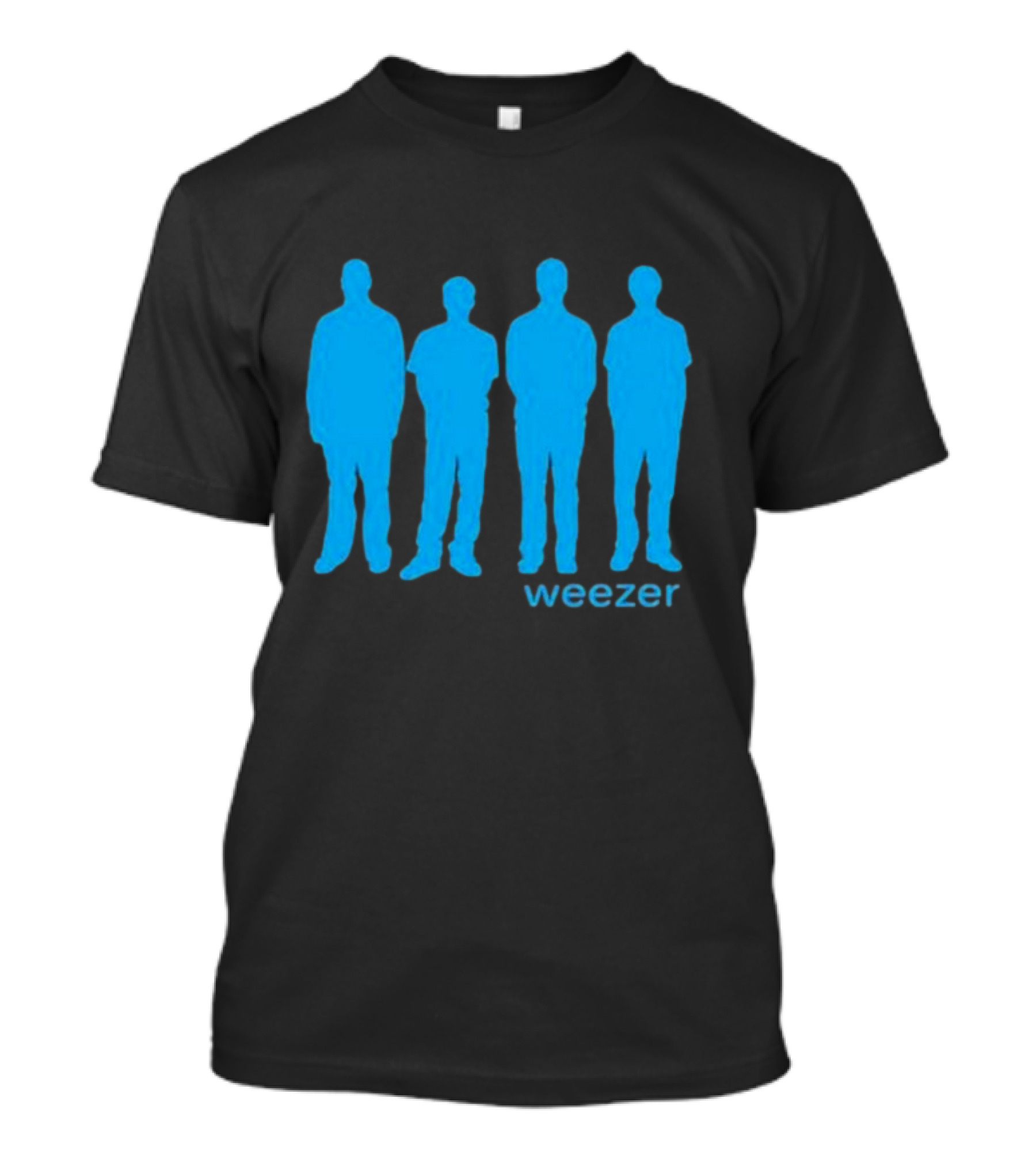 Weezer Blue Album Cover Silhouette Band Members T-Shirt
