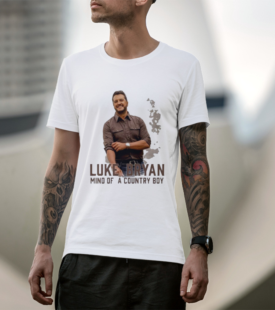 Luke Bryan Mind Of A Country Boy Music Icon Rustic Vibe T-Shirt