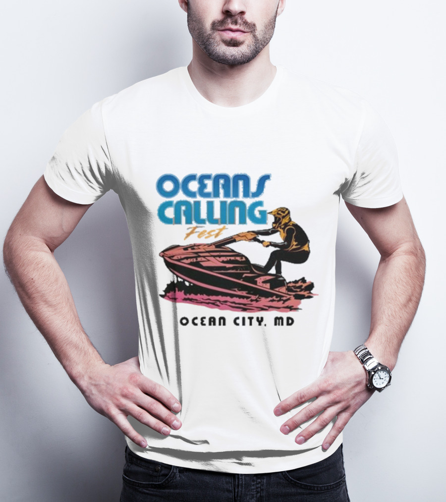 Oceans Calling Fest Ocean City MD Jetski T-Shirt