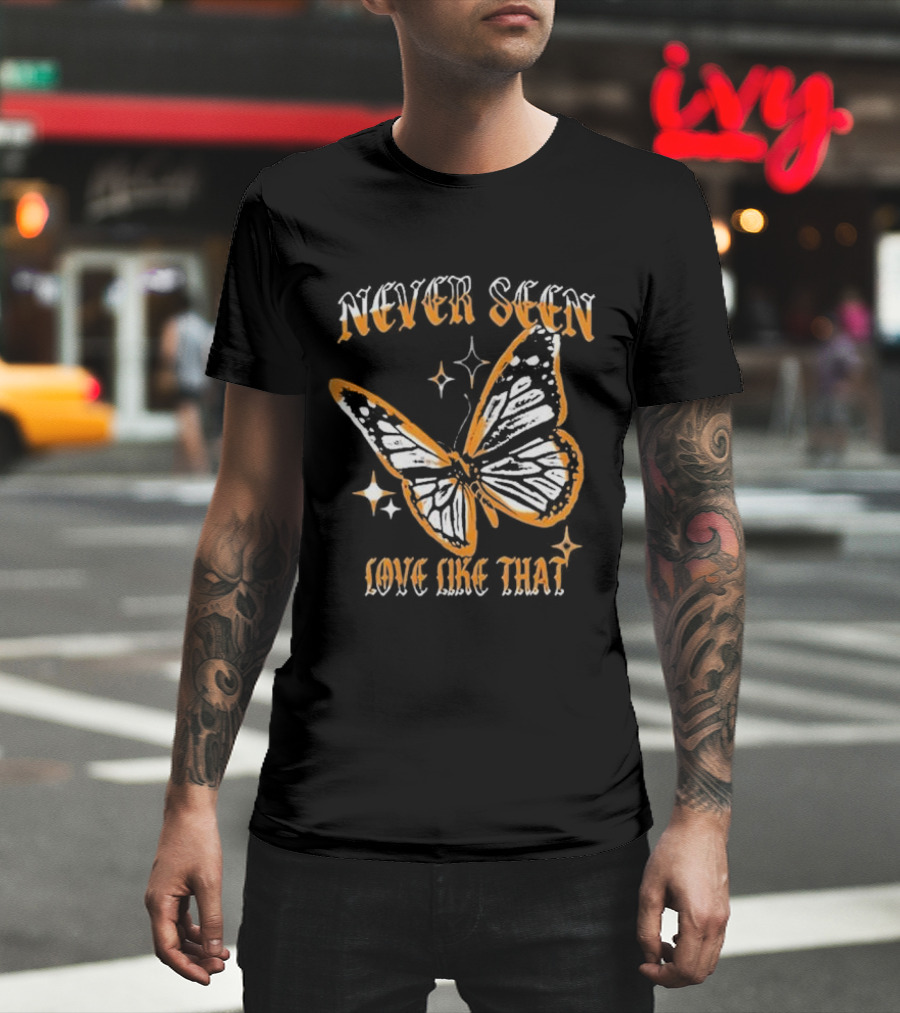 Jon Keith Never Seen Love Like That Butterfly T-Shirt