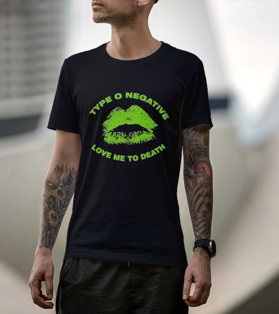 Type O Negative Love Me To Death Green Lips T-Shirt