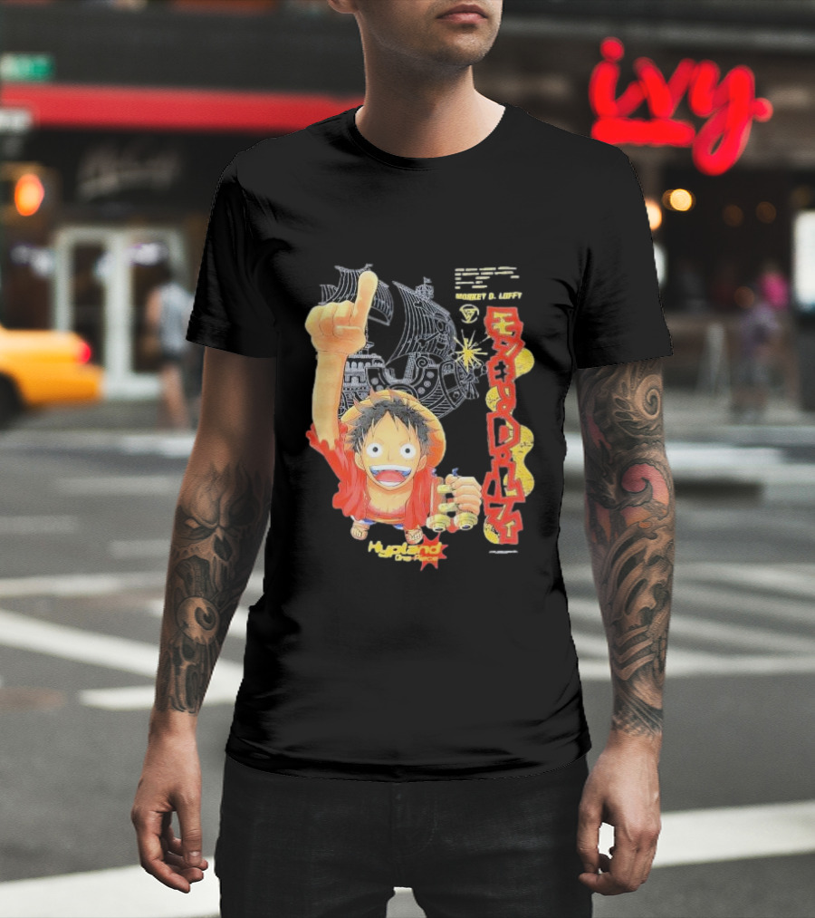 Monkey D. Luffy Adventures Defeating Famous Opponents Bounty Over 400000000 Hypland One Piece Ship T-Shirt