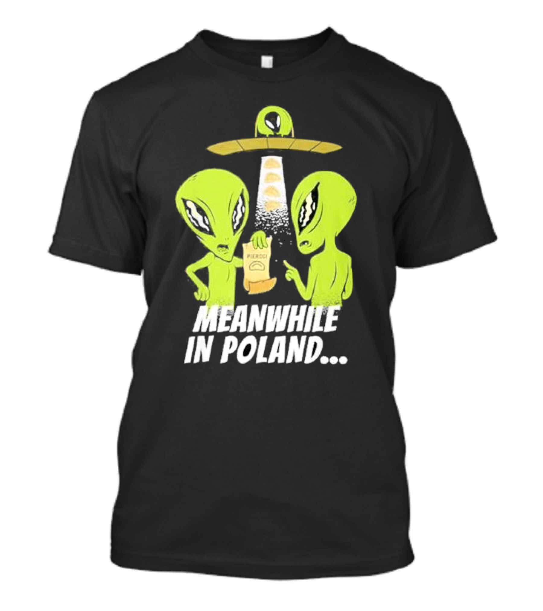 Meanwhile In Poland Alien Abduction Pierogi T-Shirt