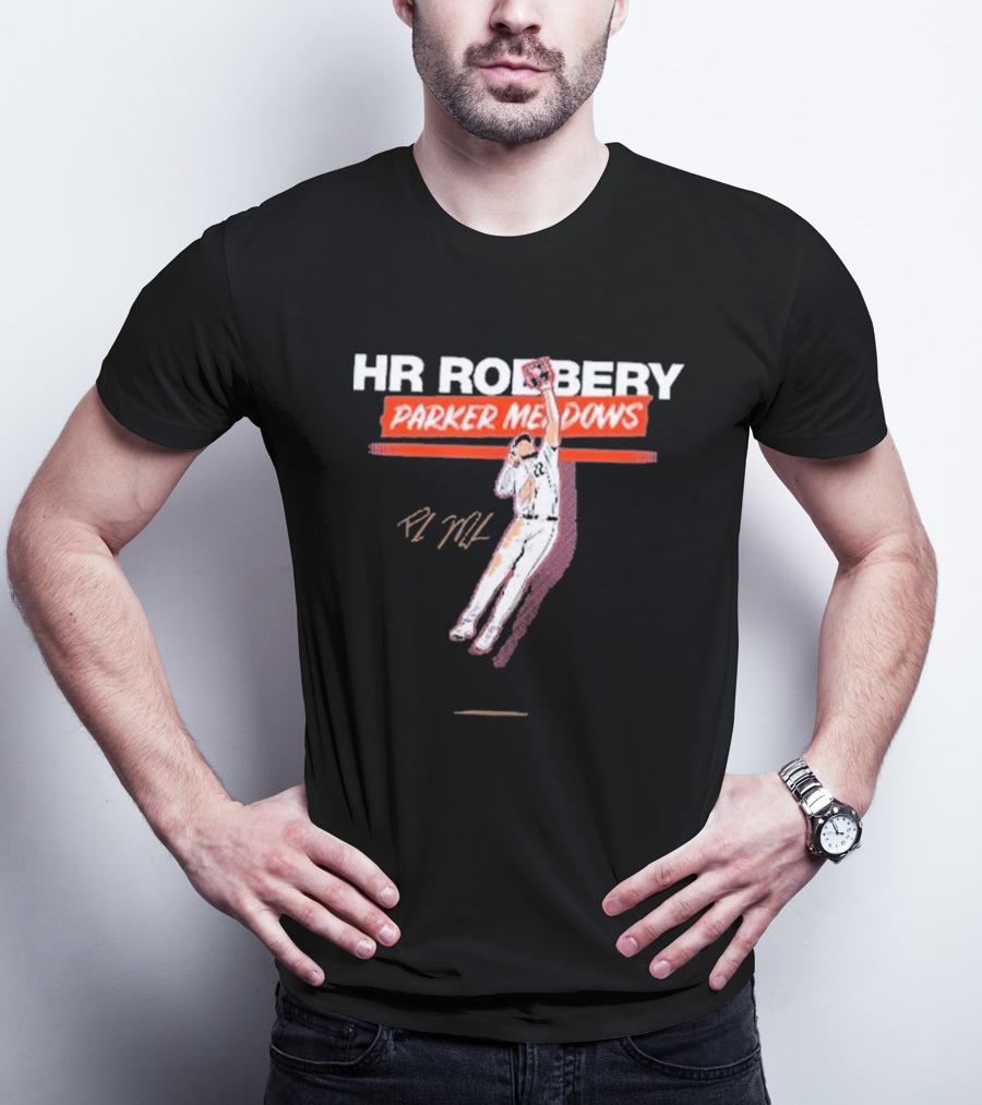 HR Robbery Parker Meadows Baseball Catch T-Shirt
