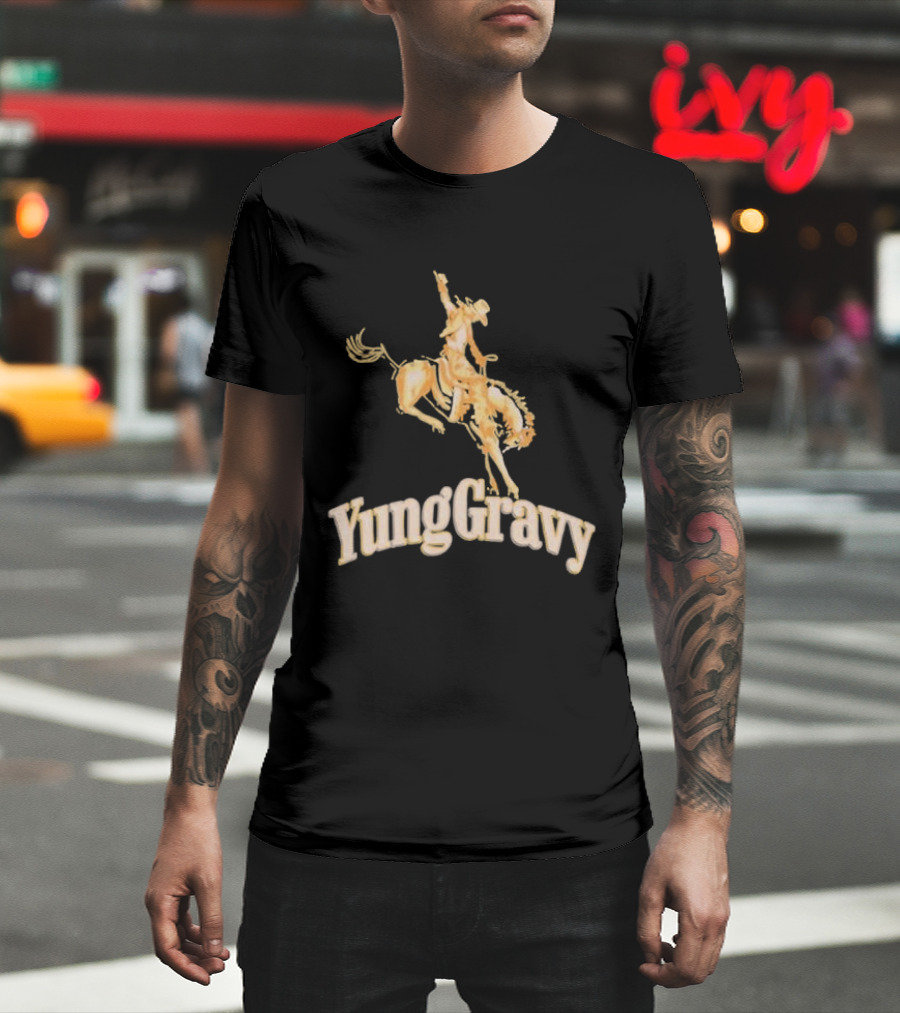 Yung Gravy Cowboy Riding Bull Iconic Western T-Shirt