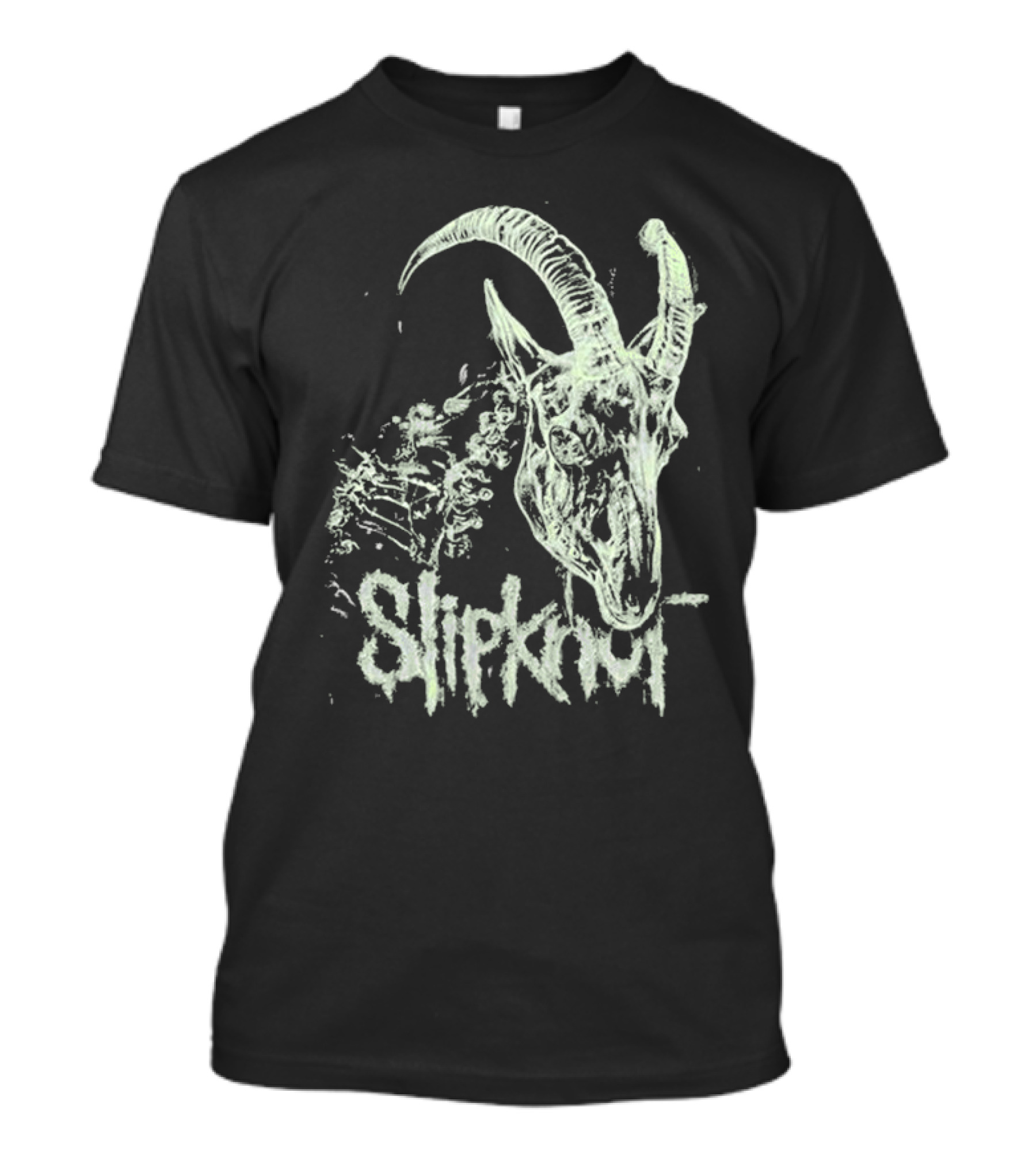 Slipknot Glow In The Dark Goat Skull Skeleton T-Shirt