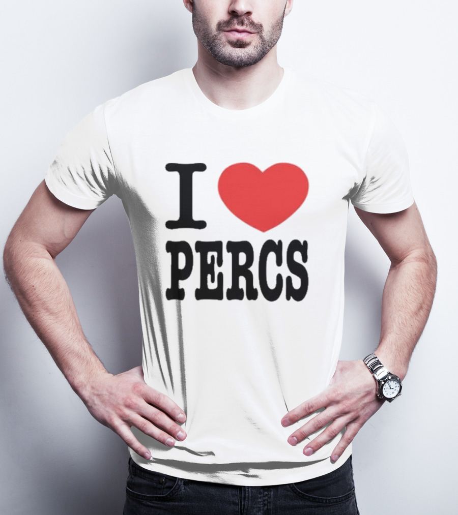 I Love Percs Ahh Tees Red Heart T-Shirt