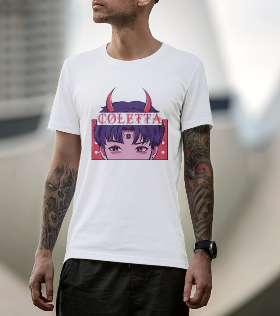 Coletta Manga Anime Third Eye Red Horns T-Shirt