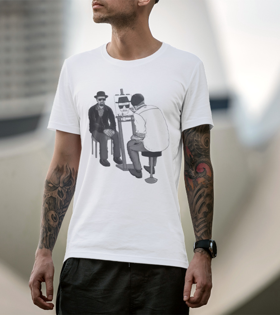 The One Who Draws Breaking Bad Walter White Sketching Himself T-Shirt