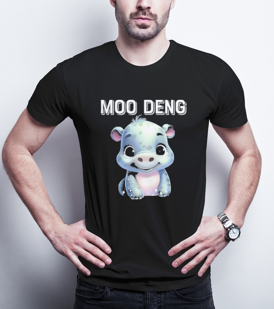 Moo Deng Cute Funny Hippopotamus T-Shirt