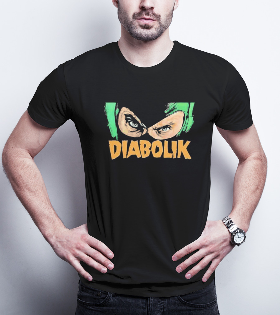 Diabolik 1968 Comic Style Eyes And Mask T-Shirt