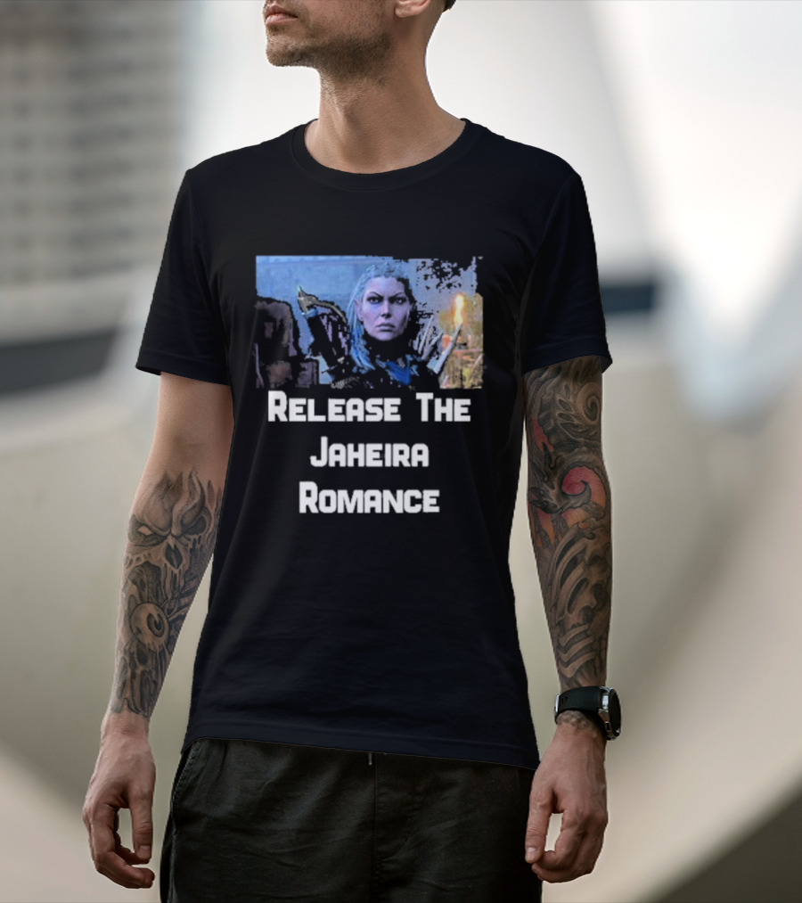 Release The Jaheira Romance Image Featuring Armor-Clad Character T-Shirt