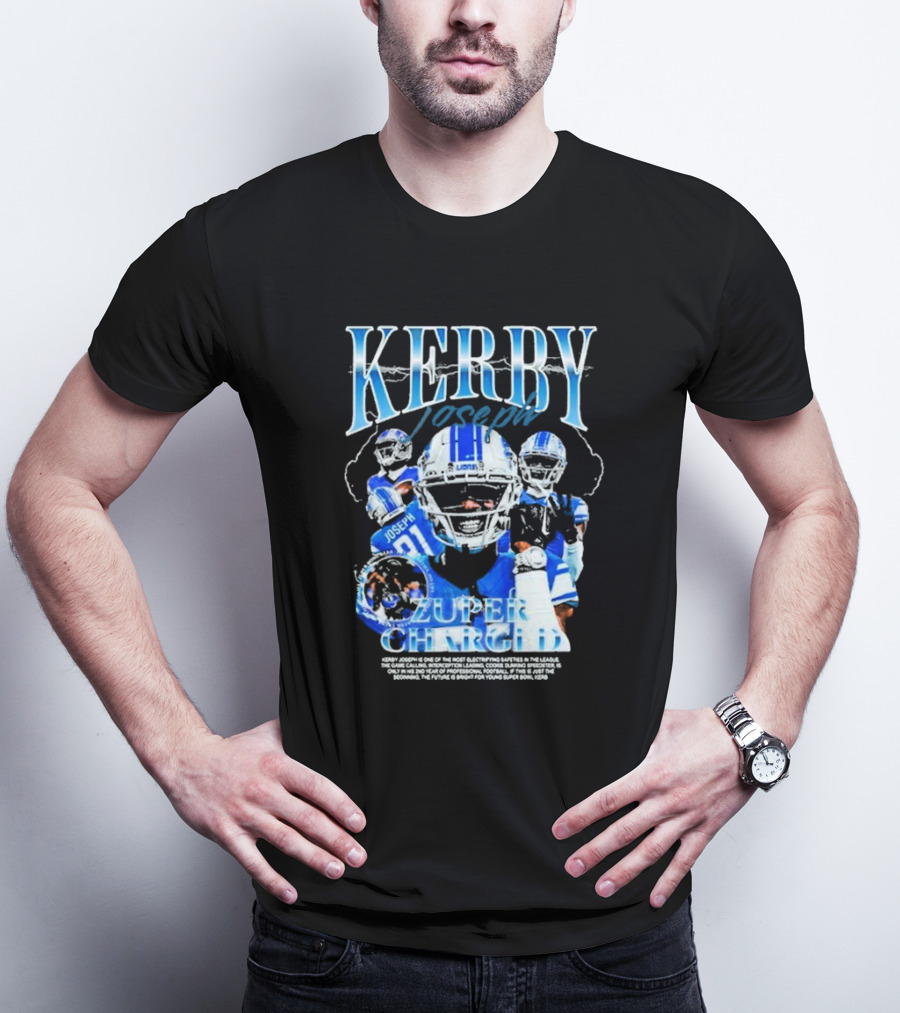 KERBY JOSEPH ZUPER CHARGED LIONS FOOTBALL BOOTLEG T-Shirt