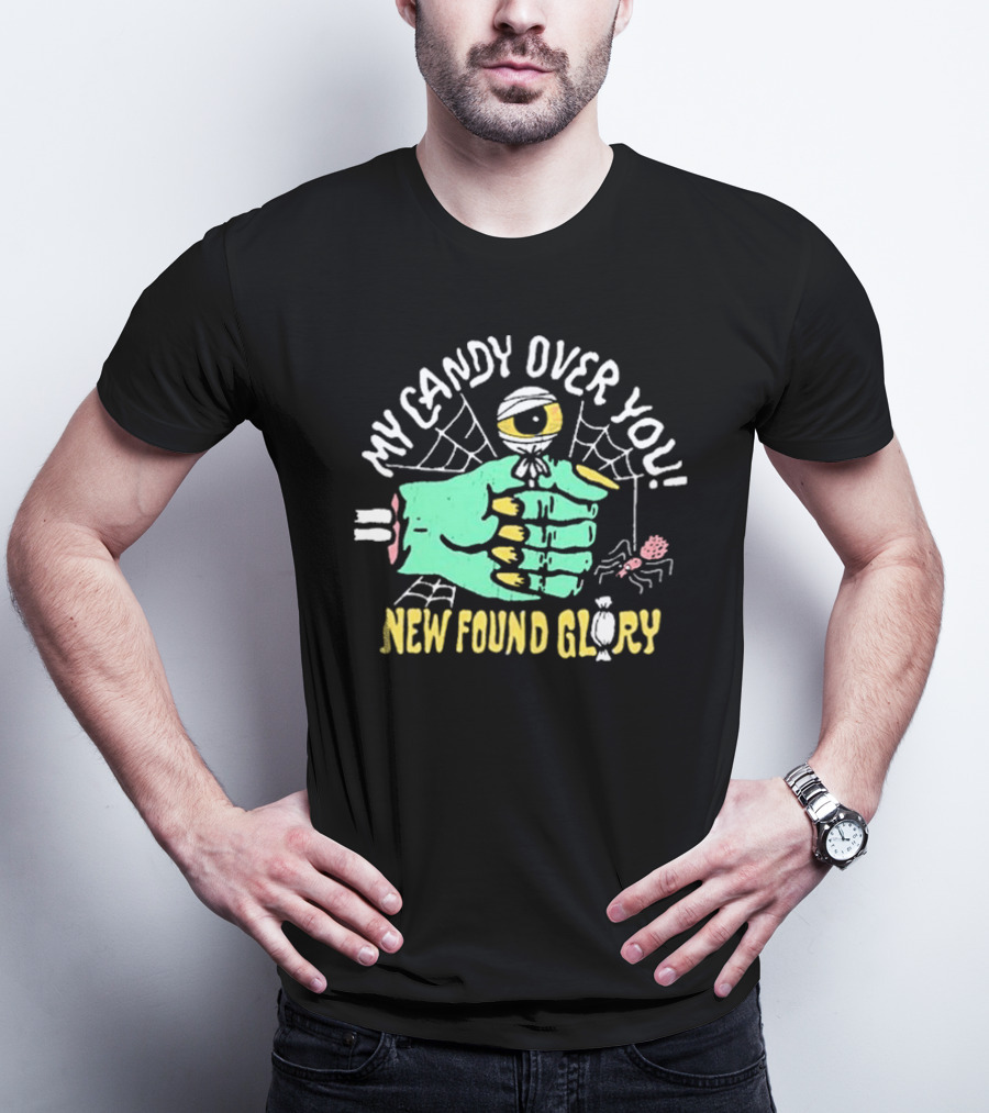 New Found Glory My Candy Over You Monster Hand And Spiderwebs T-Shirt